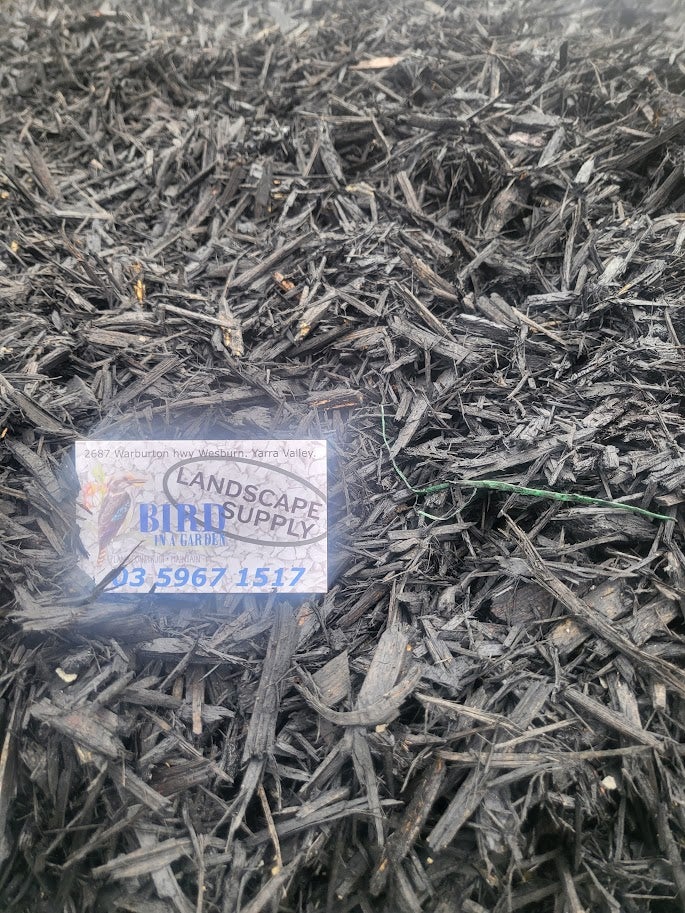 Mulch Black Chip | Bird in a Garden
